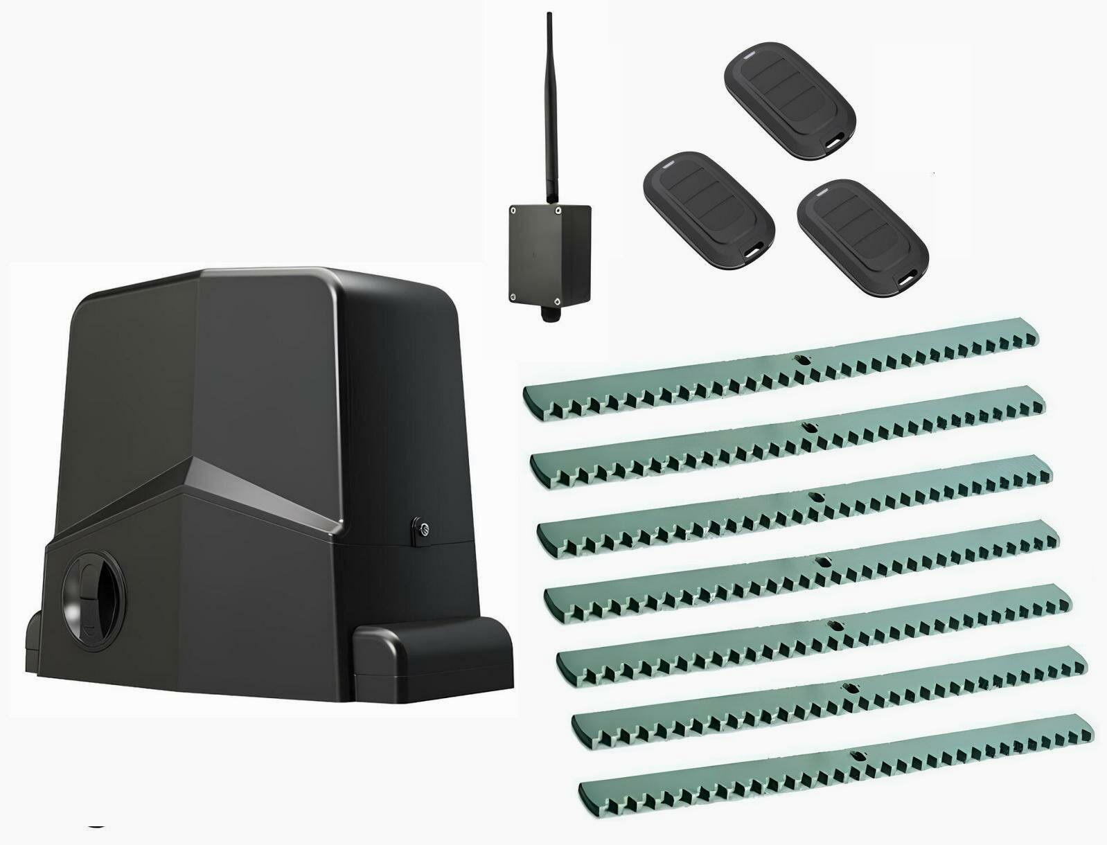 Автоматика для откатных ворот ARW-600MKIT KR7-BT-Т3, комплект: привод, 3 пульта, 7 реек, Bluetooth-модуль