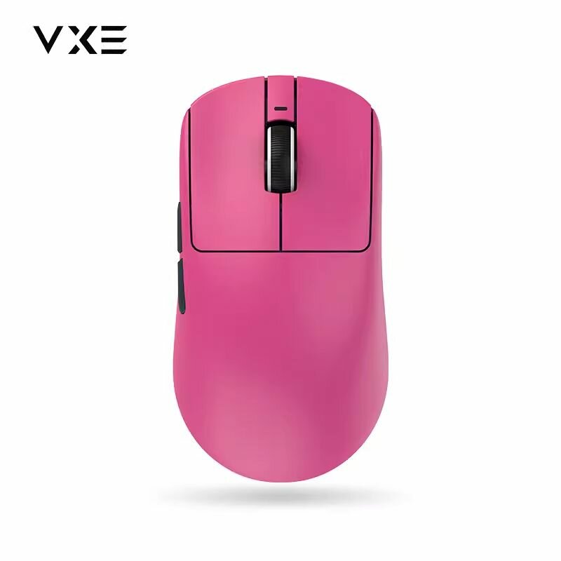 Мышь беспроводная DragonFly R1 PRO MAX, PAW3395, темно-розовый, белый