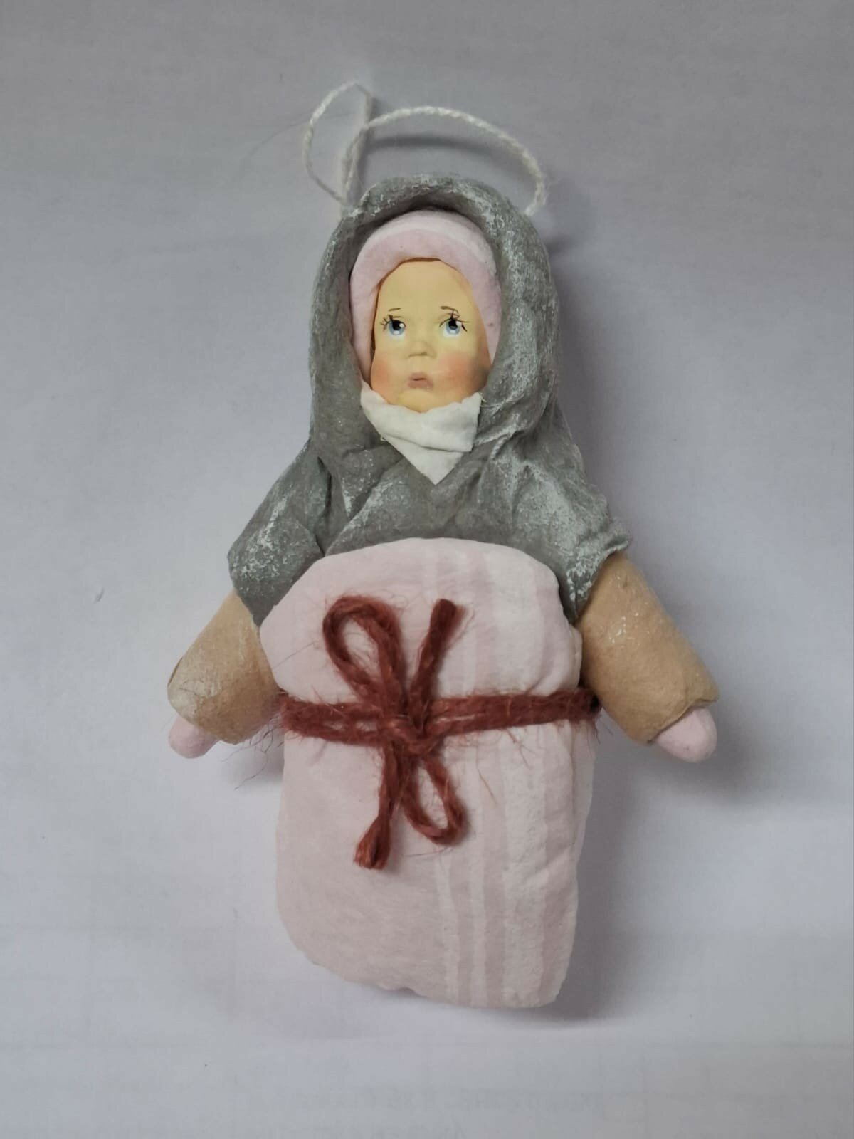 Игрушка на елку "Укутыш девочка" (вата, ручная работа)