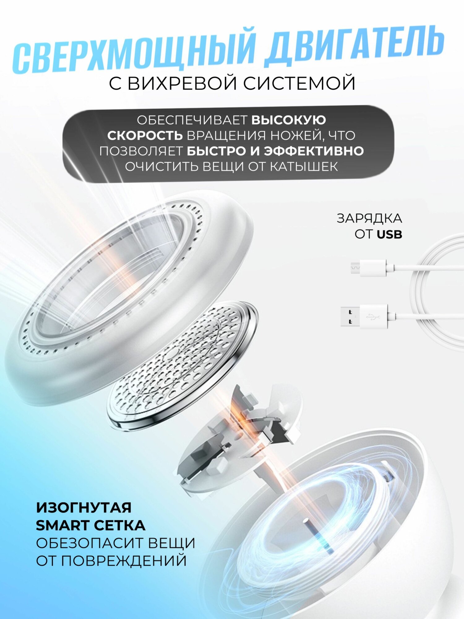 Машинка для удаления катышков, миниклинер от катышек Konneline