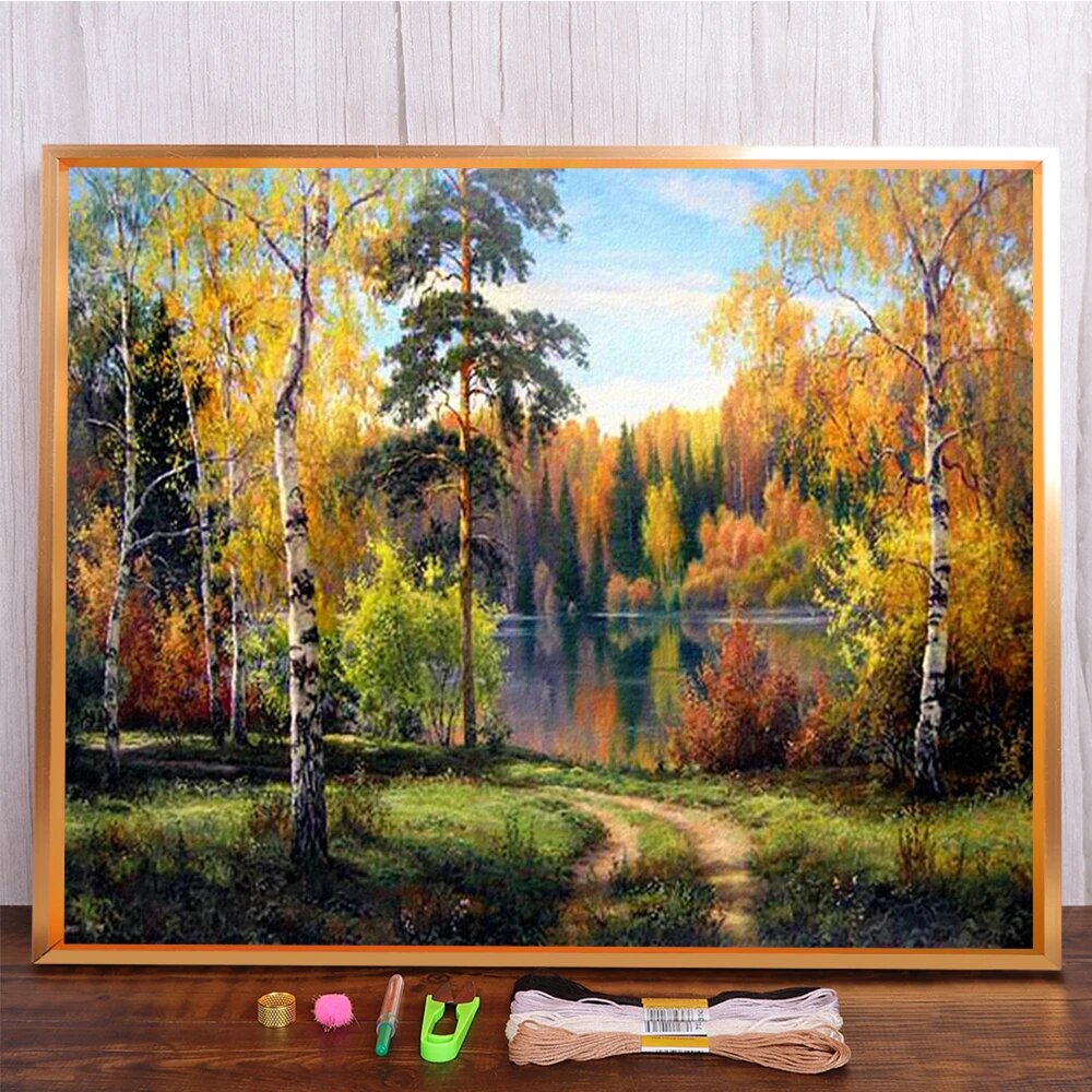 Набор для вышивки крестом 60x80см, 14CT Cotton Thread, HMA65888