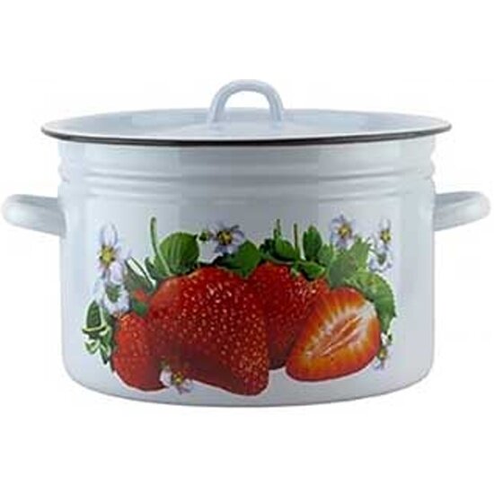 Кастрюля Эмаль 8.5 л, 28 см, с крышкой, эмалированная сталь (20-1620/4)