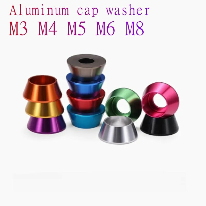 Алюминиевые шайбы M2-M8, красный, M6, 10шт