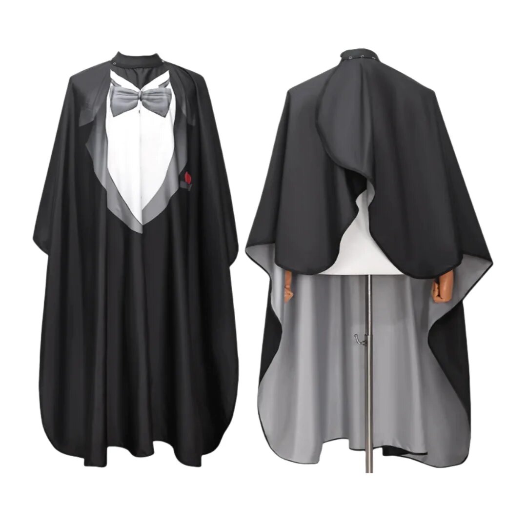 Силиконовое платье с вырезом, торжественное платье, ткань для стрижки, потайная пряжка, водонепроницаемая накидка для парикмахера, парикмахерское пальто, принадлежности для парикмахерского платья