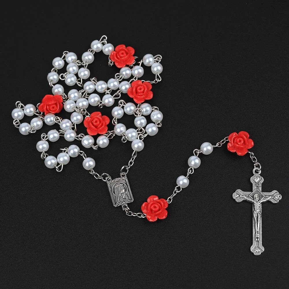 Жемчужные католические четки WKOUD Серебряный, 5