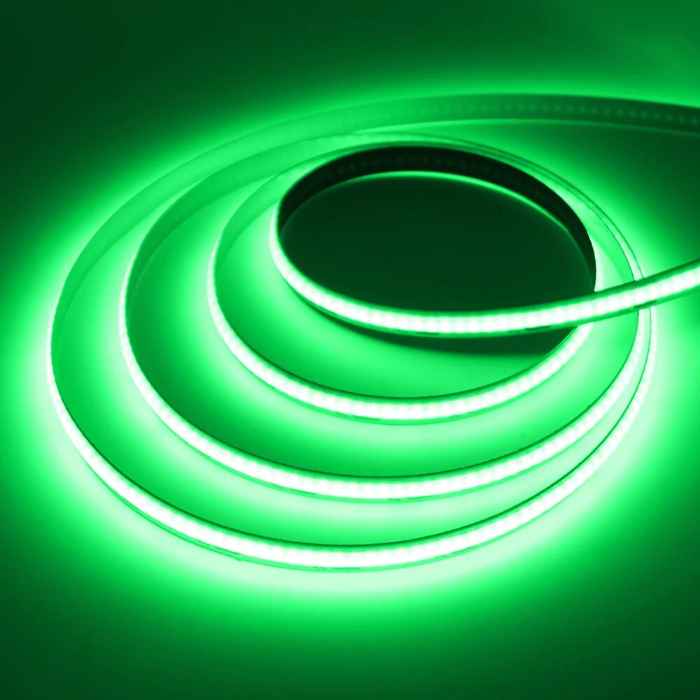MIUGIU Светодиодная лента COB 5В 320leds/м Зеленый, зеленый, 5mm PCB, 1 м