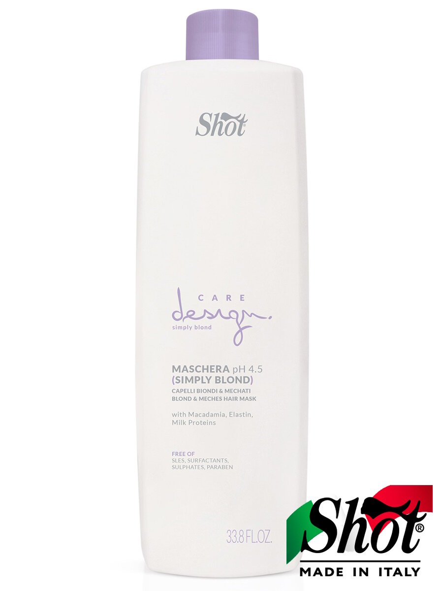 Маска для блондированных волос SHOT Care Design Care simply blond 1000 мл