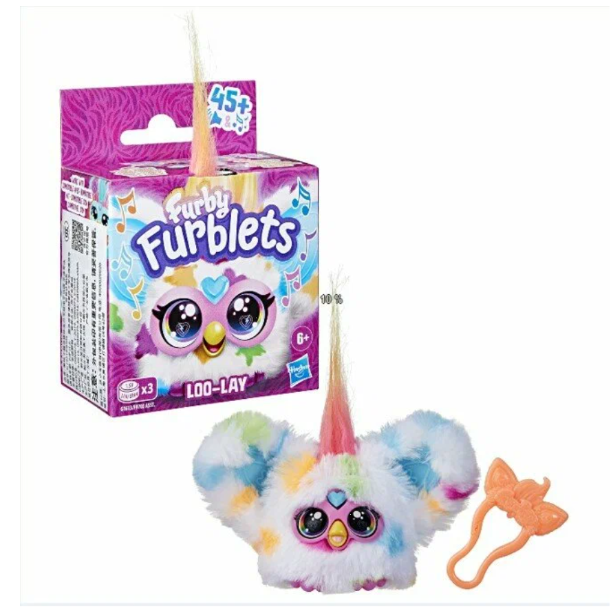 Интерактивная мягкая игрушка брелок Hasbro Furby LOO LAY 45 звуков G1613