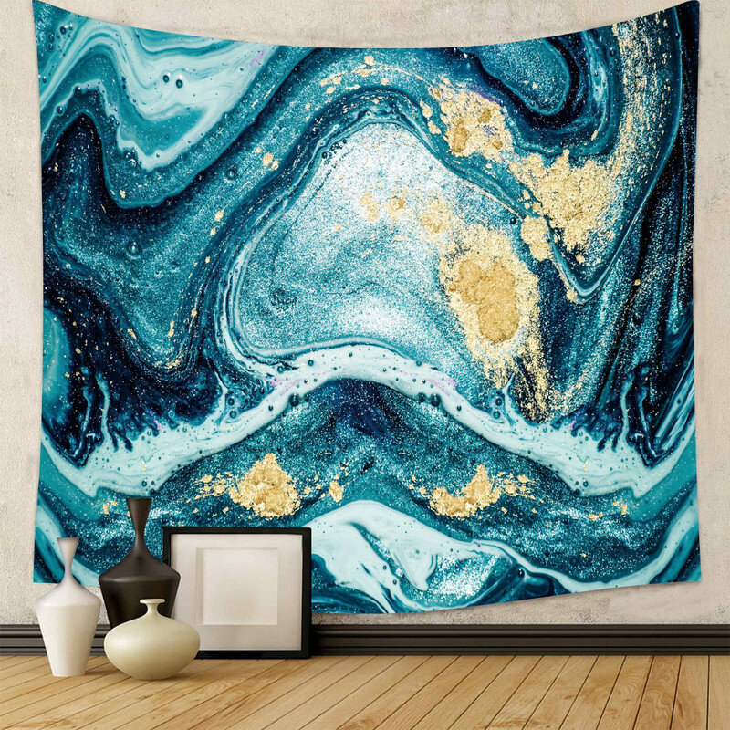 Домашнее использование, гобелен с природным пейзажем гостиной, фоновая настенная ткань для декоративного искусства в комнате