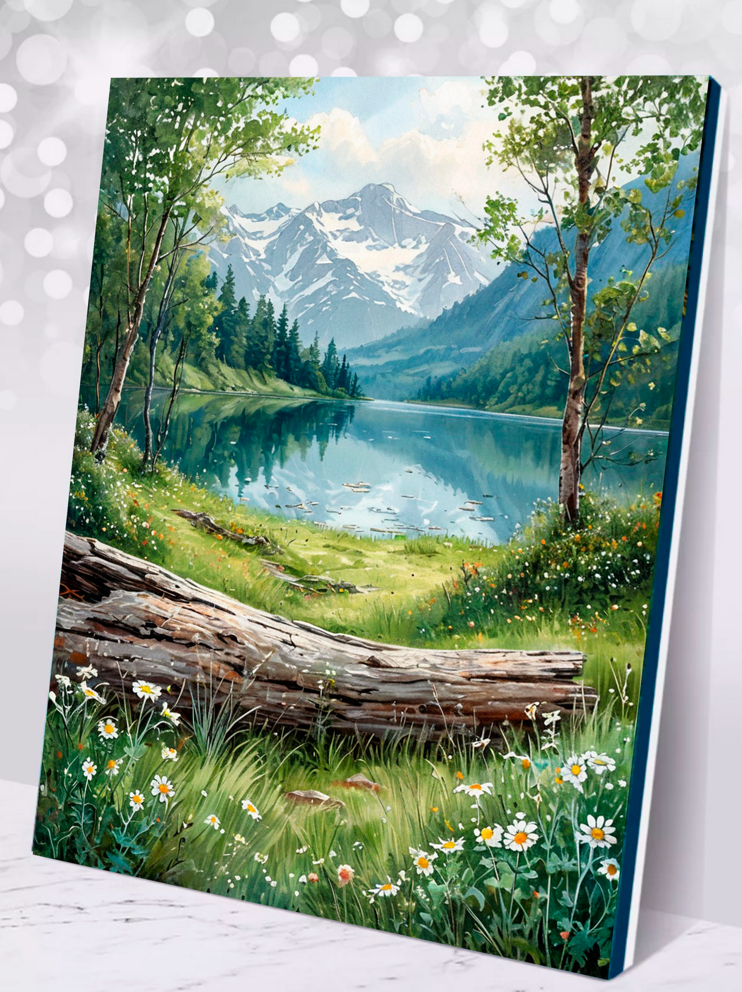 Картина по номерам Лесное озеро 40х50 см, хлопковый холст на подрамнике, акрил, АртТойс