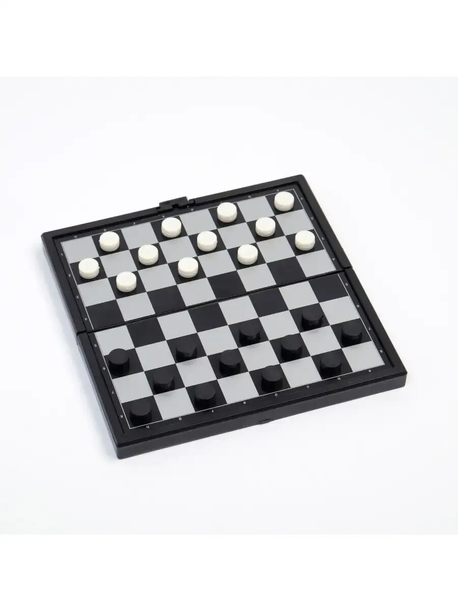 Шашки магнитные пластиковые 13х13 см