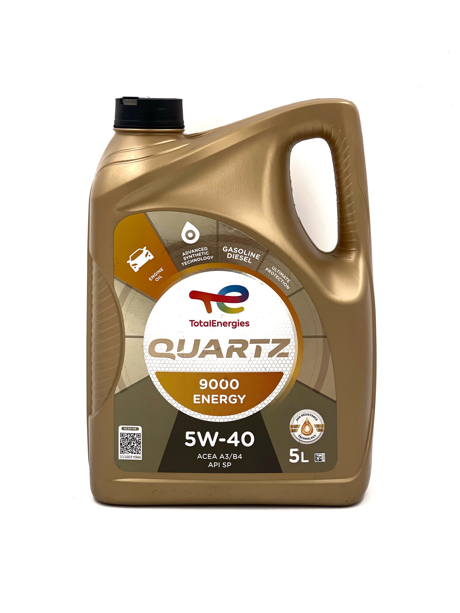Масло моторное Total Quartz 9000 Energy 5w-40 A3/B4 SP , синтетическое 5 литров