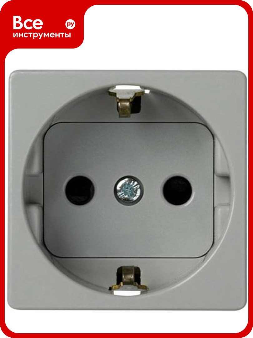 Двухполюсная, Simon, розетка Simon с заземлением, с защитными шторками, винтовой зажим, 16А 250В 27472-67