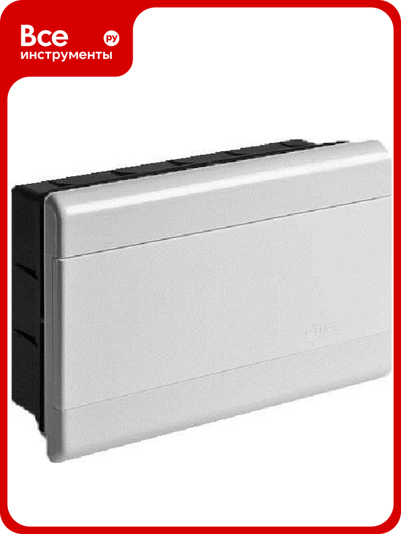 Щиток скрытой проводки Рувинил Тусо на 12 модулей с дверцейx93 мм нерозрачная дверца 68112Б 300x190