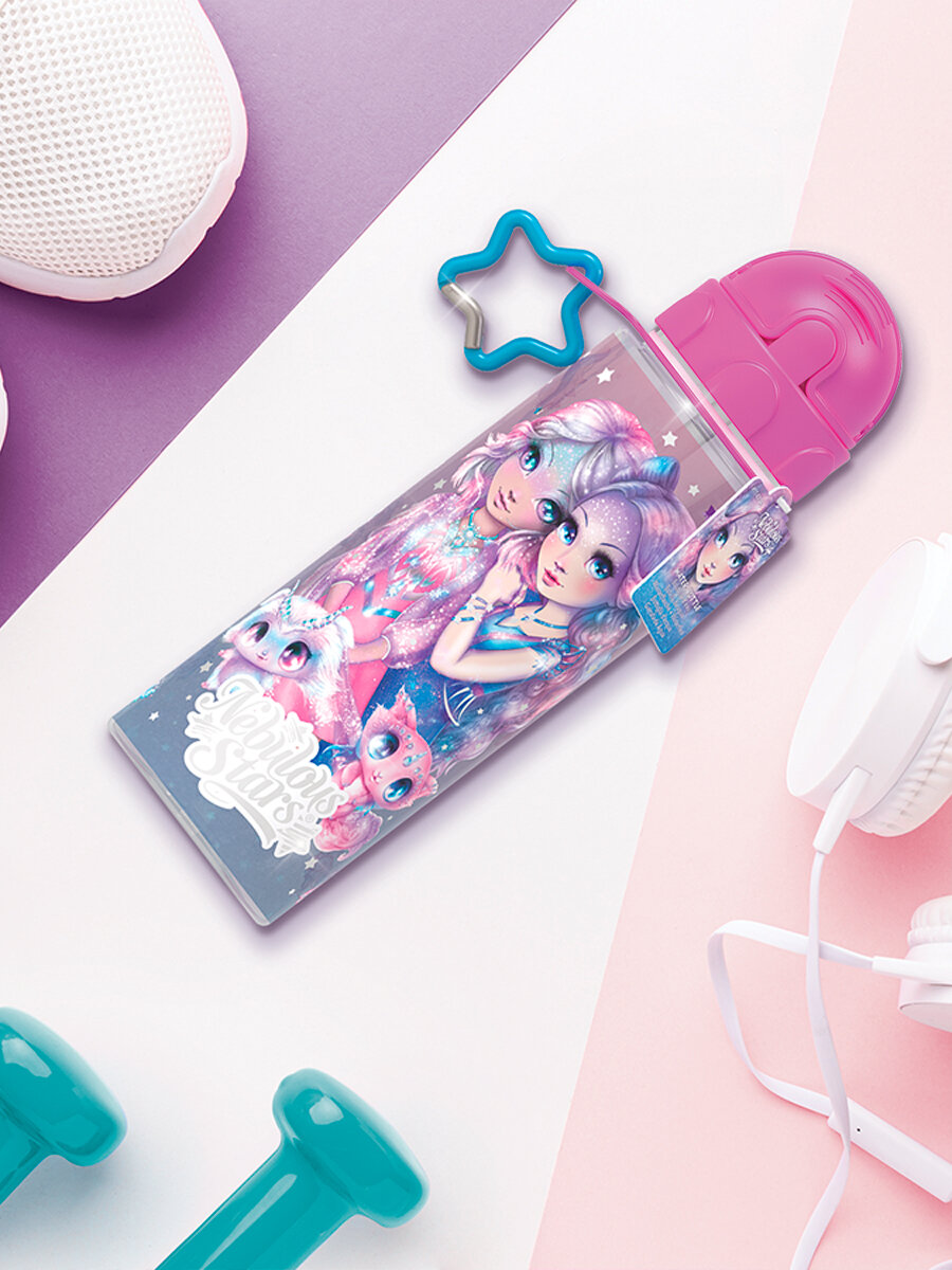 Серия: Nebulia. Пластиковая бутылка для воды с трубочкой Nebulous Stars, BPA FREE 11433-1_NSDA