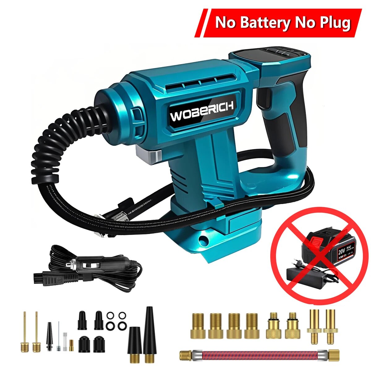 Электровоздушный насос WOBERICH Electric air pump для аккумулятора Makita 18 В