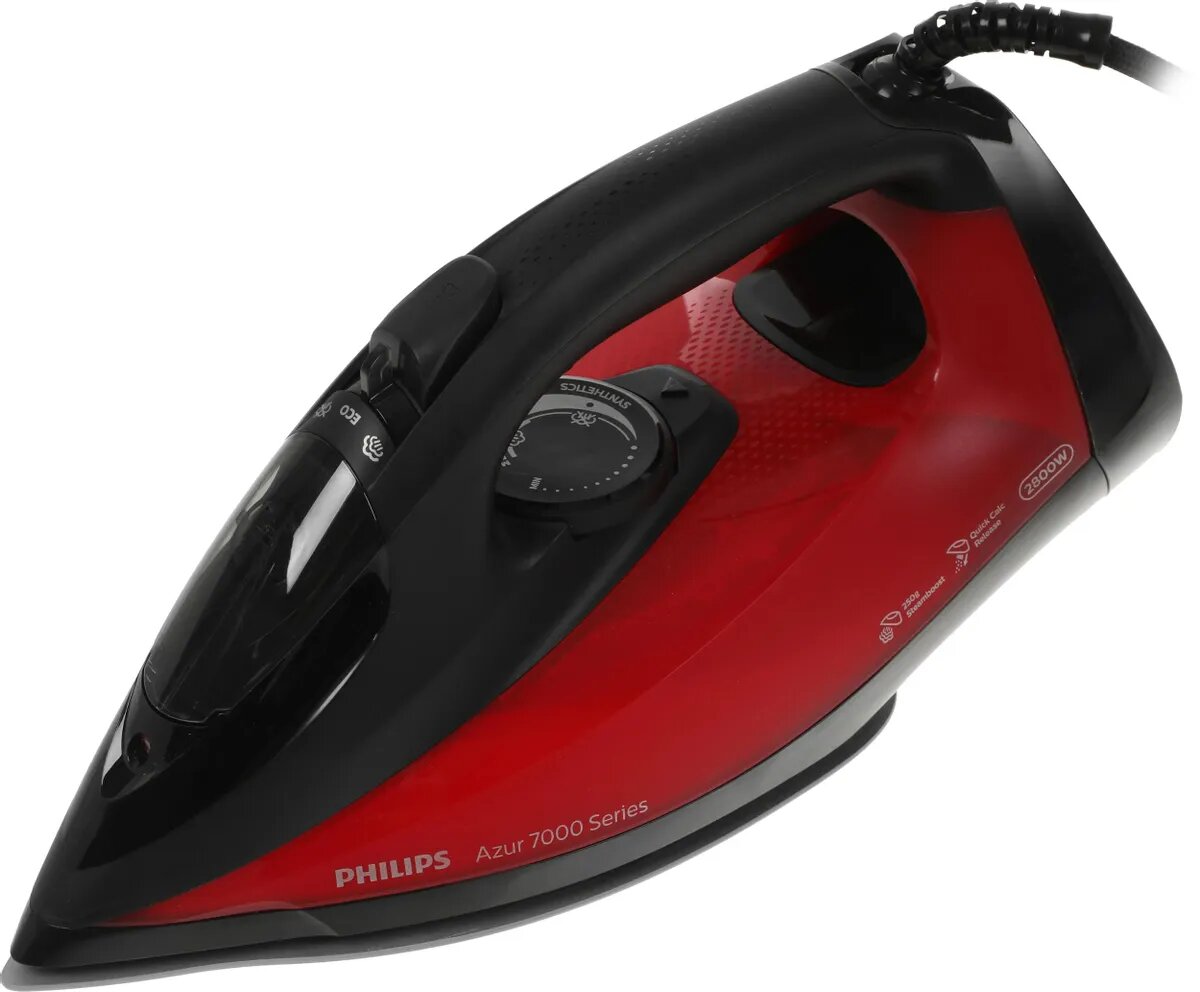 Утюг Philips DST7022/40, 2800Вт, черный/красный