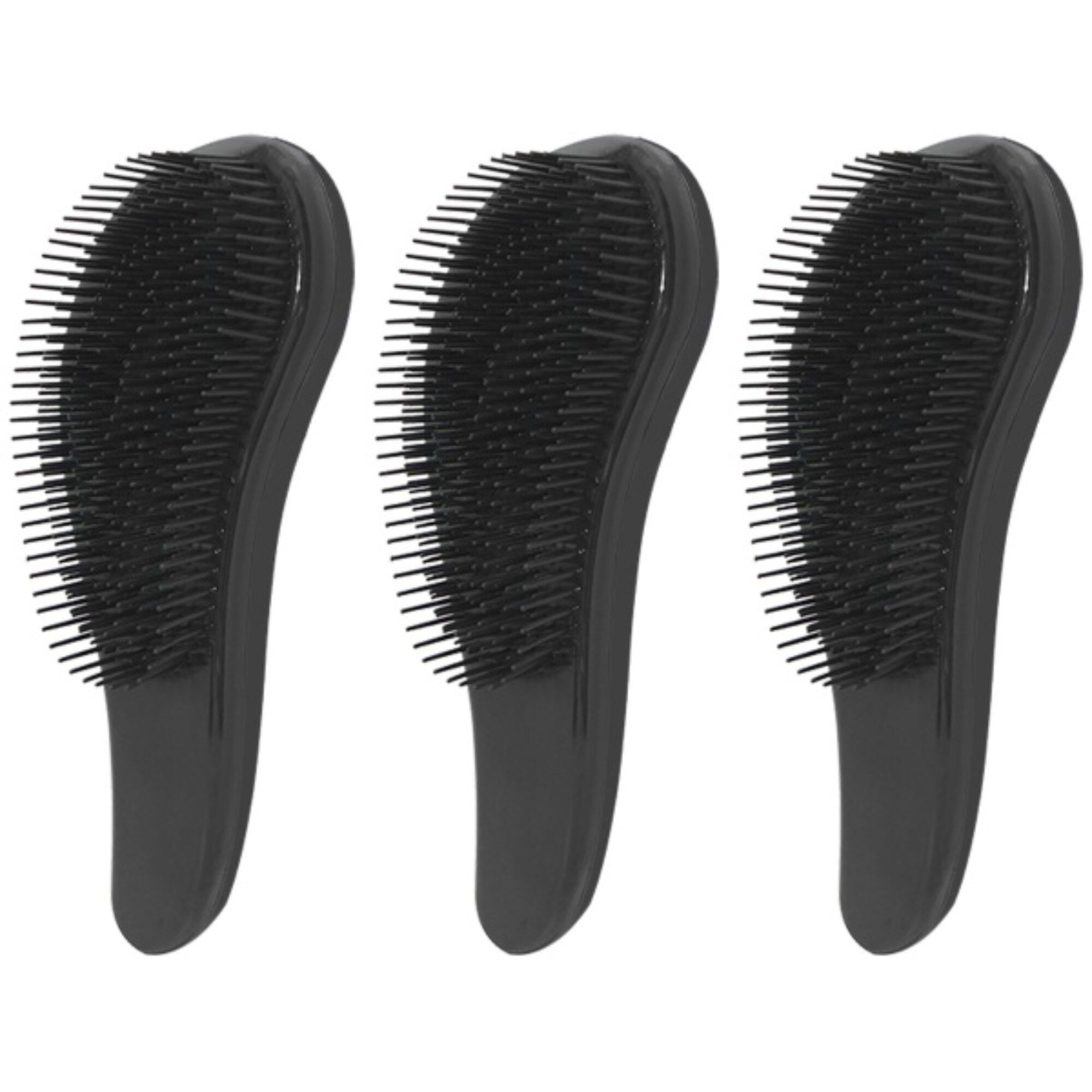 Расческа Lei, Массажная, 067, пластиковая, Черная, 3 шт