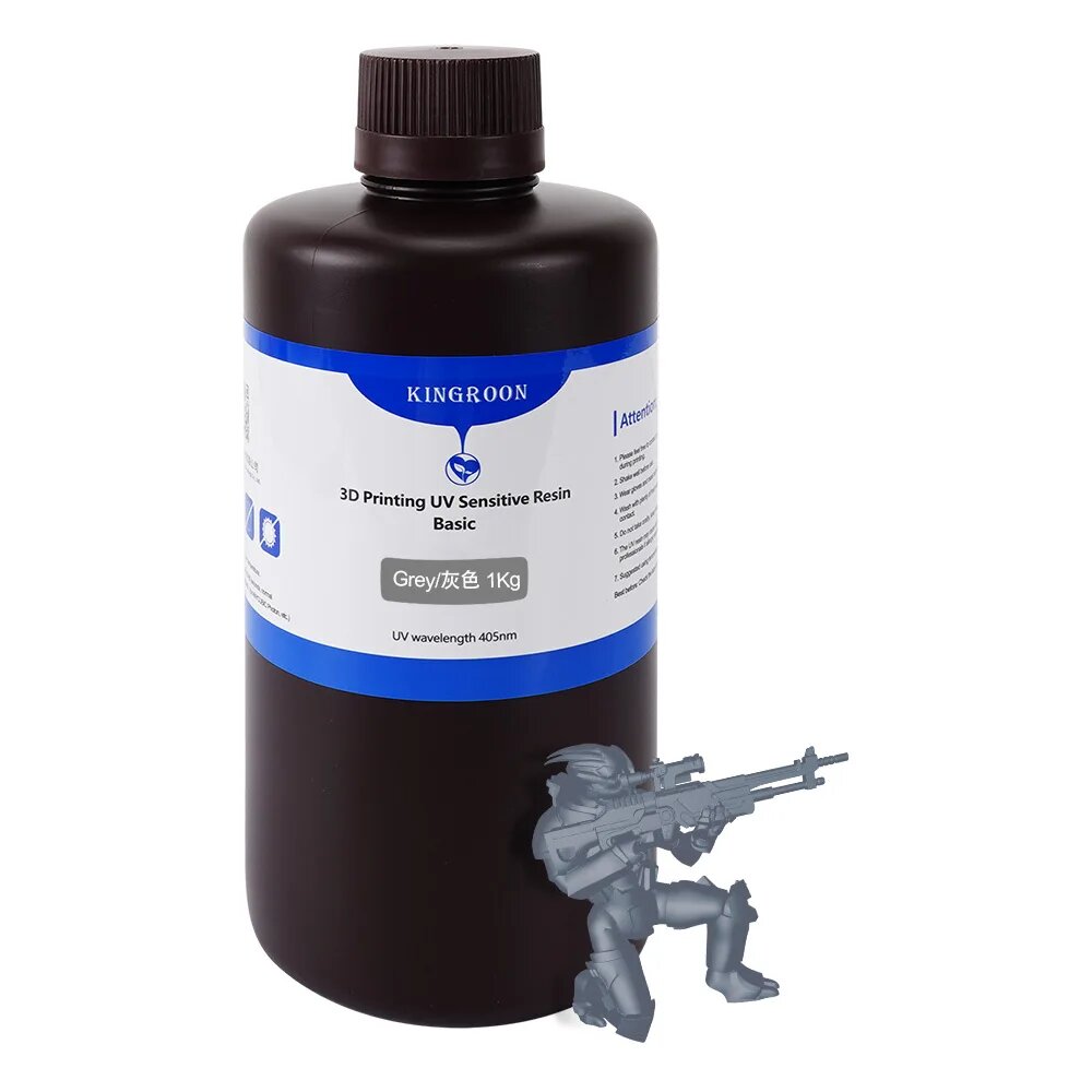 KINGROON серый фотополимер для 3D-печати Photon Mono X 1 кг, серый