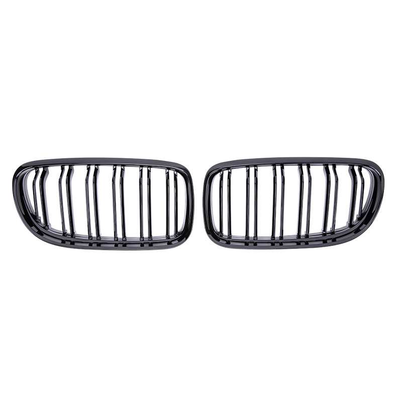 Передняя решетка радиатора MyPads для BMW 3 серии V (E90/ E91/ E92/ E93) Рестайлинг 2008 09 10 11 12 2013 с двойными перегородками глянцевая черная