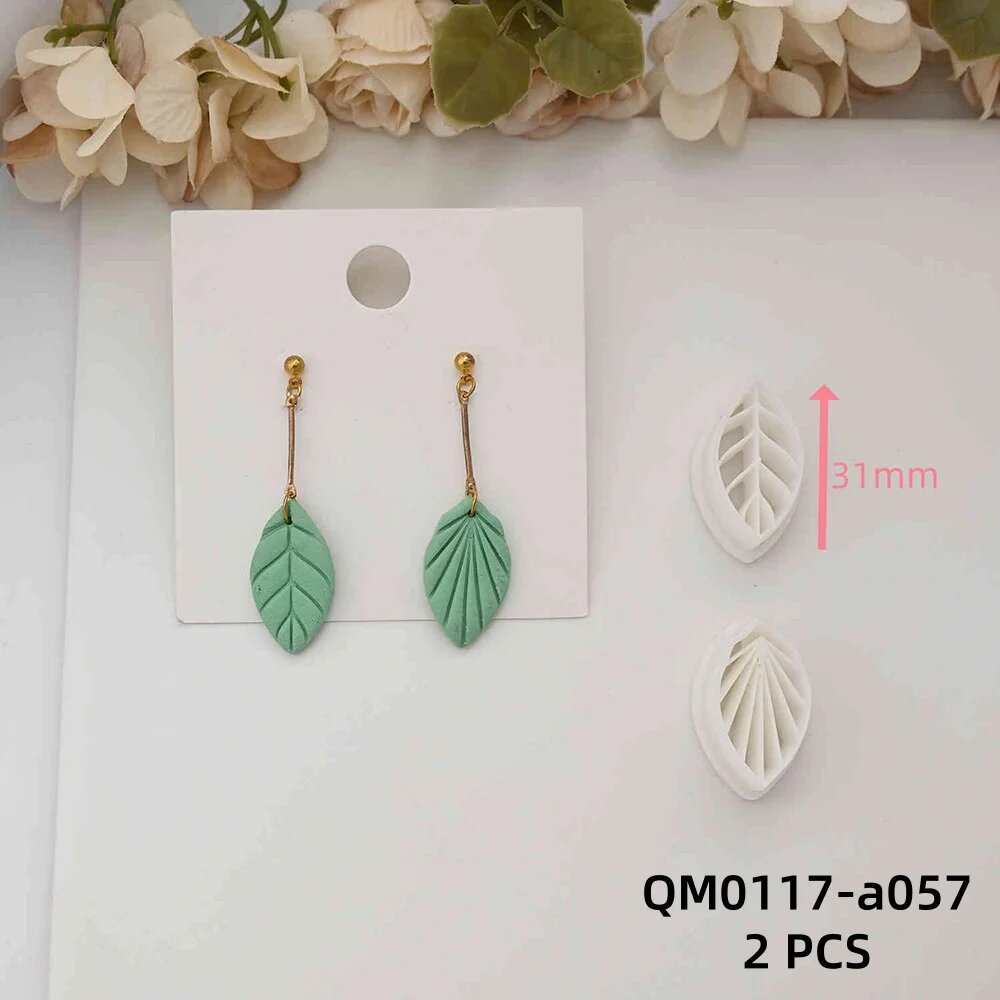 Изумрудные формы для сережек QM0117-a057, 2 шт