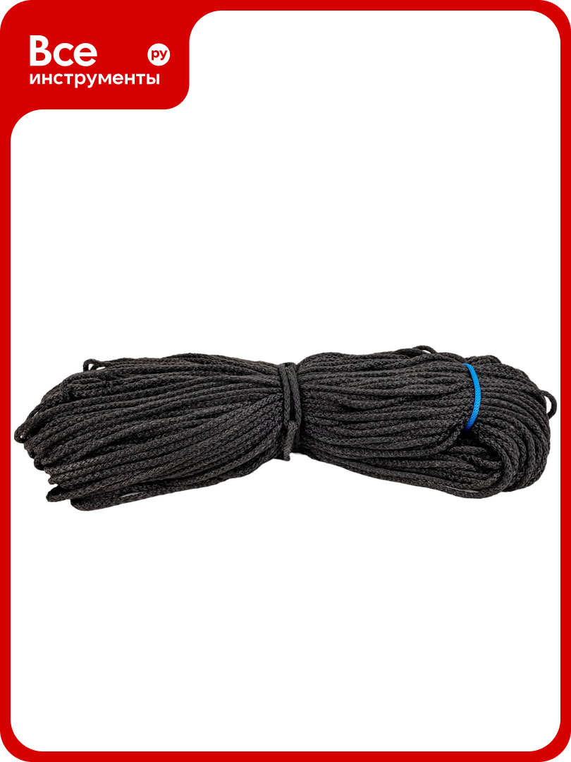 Вязаный шнур-веревка с сердечником ООО ТПК Сигма пп d-5 мм, 100 м ШВХС20, из нескольких цветов