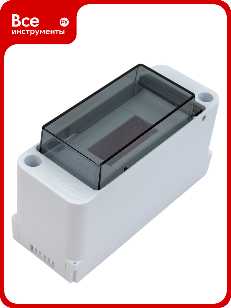 Навесной бокс Systeme Electric City9 Box с прозрачной дверцей, 2 модуля EZ9EAB102, прозрачной дверцей