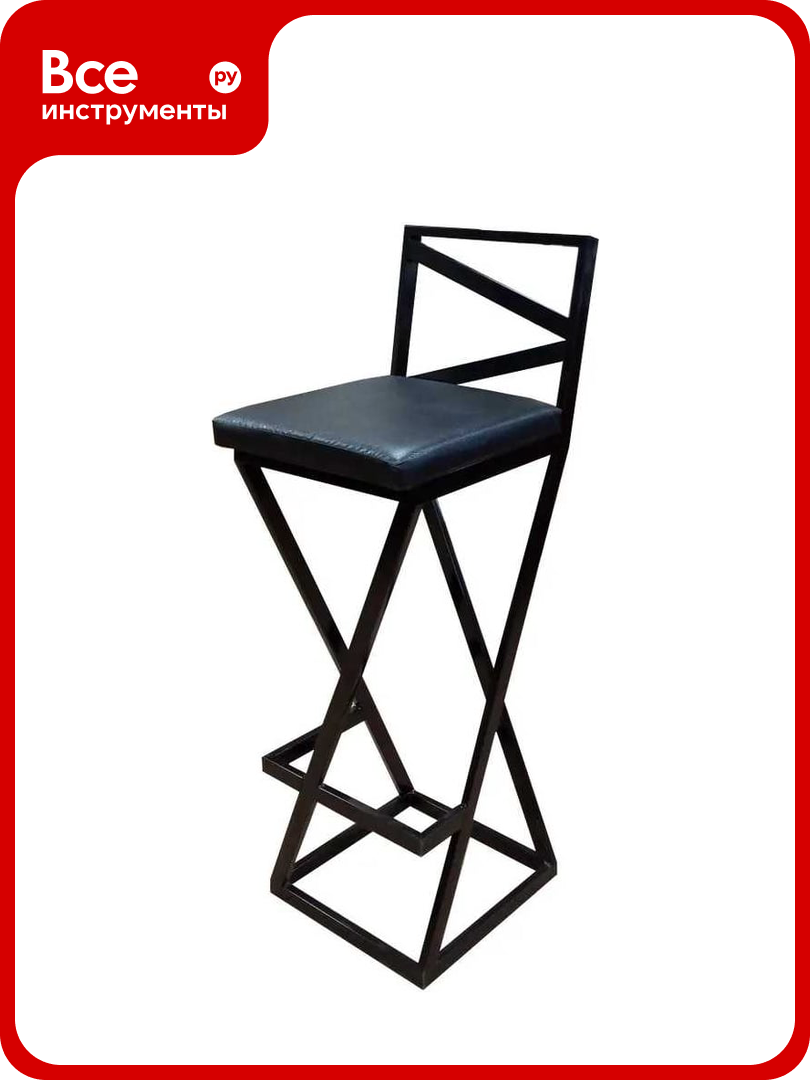 Барный стул NEW VICTORIA Лофт черный-черный 8517, для длительного приема пищи