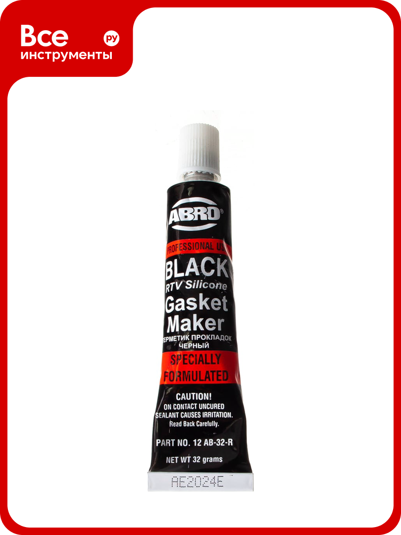 Герметик прокладок ABRO MASTERS черный Китай 32 гр 12-AB-CH-32R, силиконовая