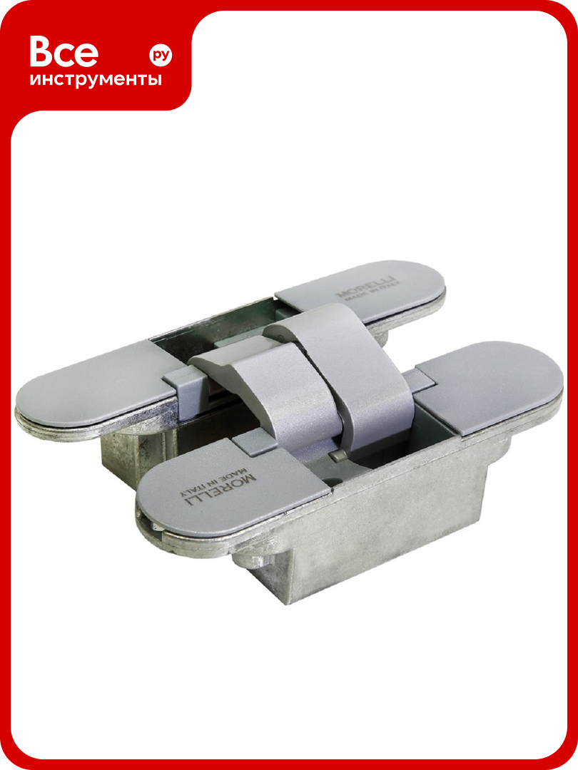 Скрытая дверная петля для компланарных дверей MORELLI HH-3 SC цвет - матовый хром, вес полотна до 40 кг 9010174