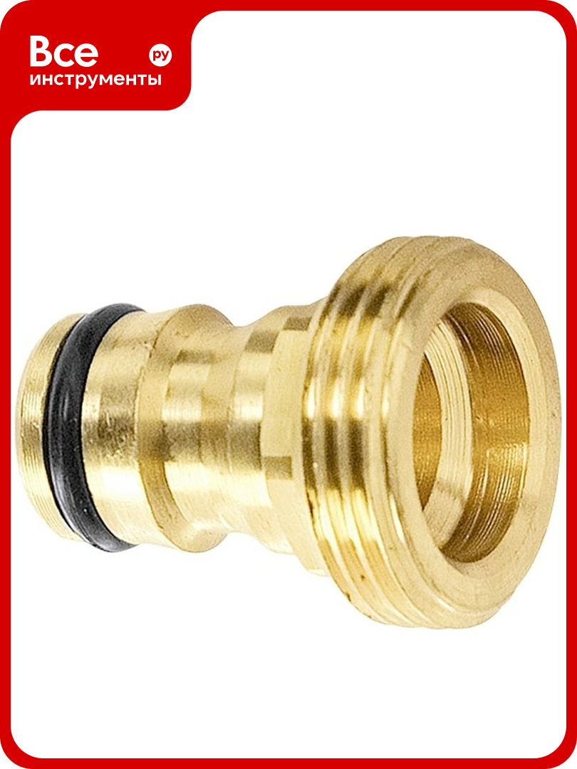 Адаптер латунный, 1", внешняя резьба PALISAD 65851, универсальный соединительный элемент из латуни для трубных систем