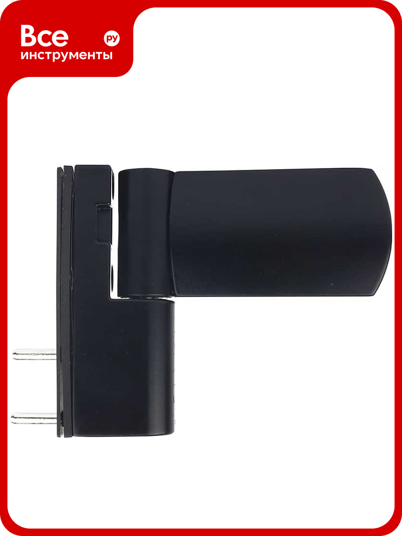 Петля DORF PS27 универсальная накладная для ПВХ дверей из алюминия с полимерным черным покрытием, разъёмная, один шарнир