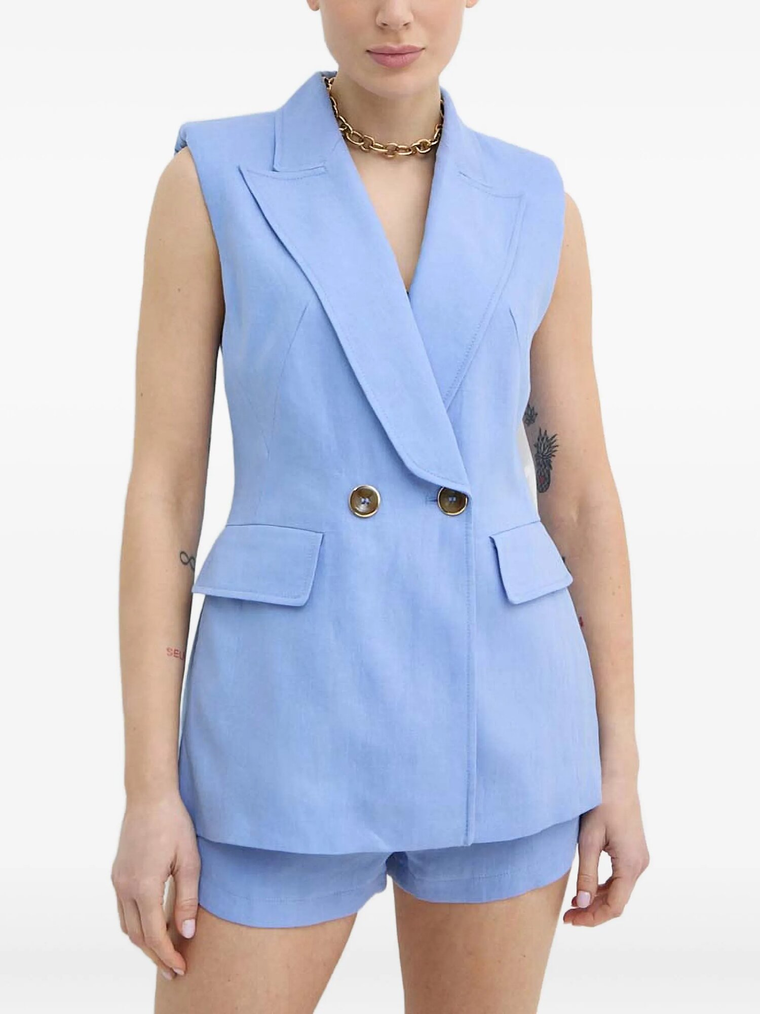Топ Double-breasted sleeveless top