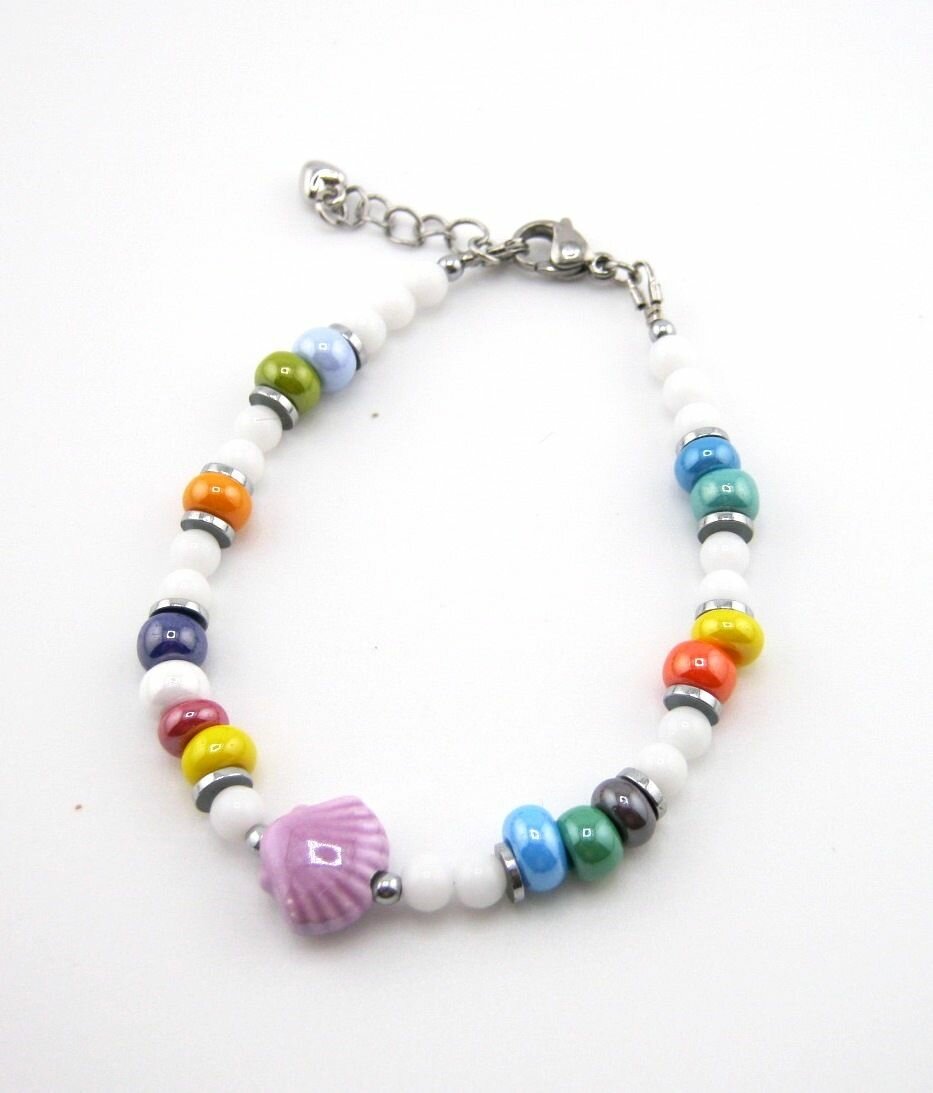 Эластичный браслет, искусственный камень, керамика