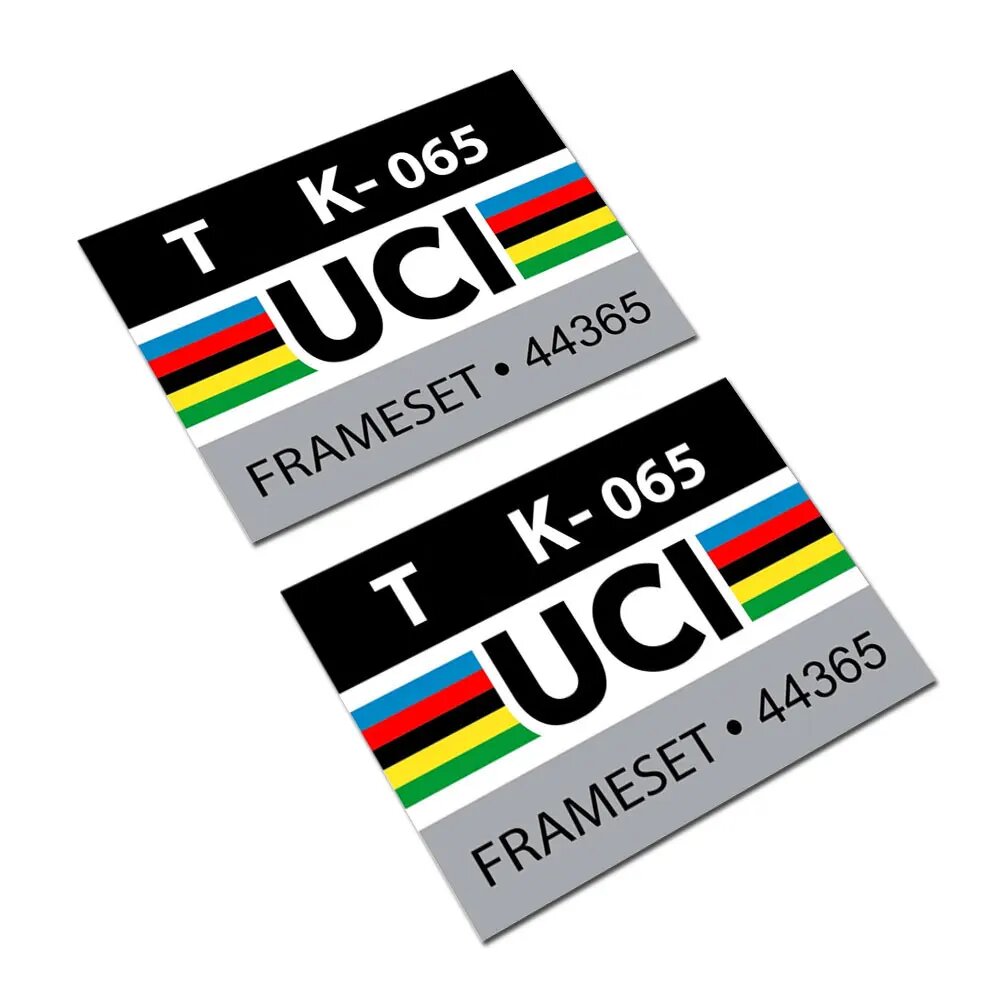 X2 для наклейки на раму велосипеда UCI новый ТИП - Подходит для всех дорожных велосипедов TREk