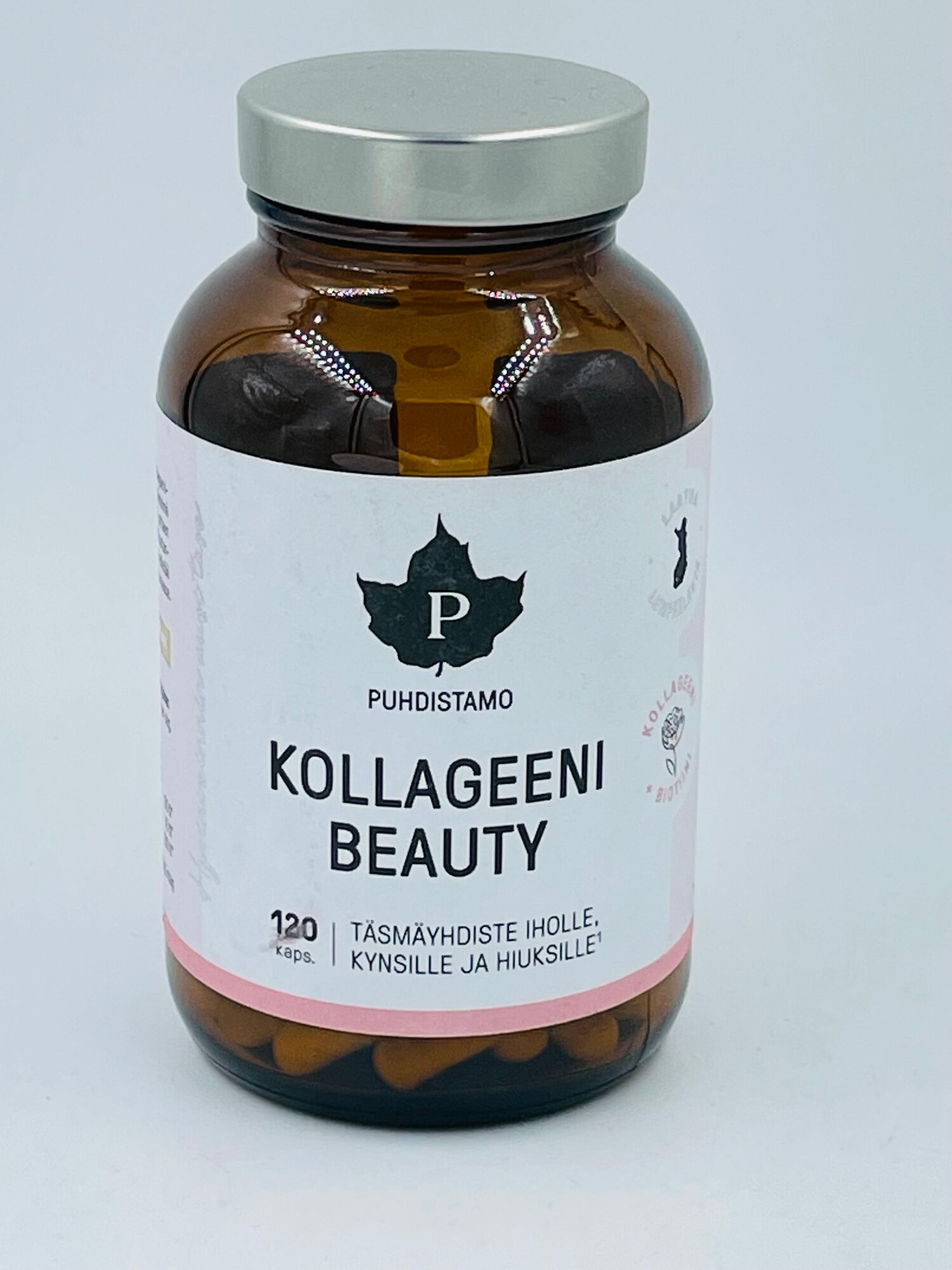 Puhdistamo Коллаген с витамином С-биотином-цинком Kollageeni Beauty, 120 капсул (из Финляндии)