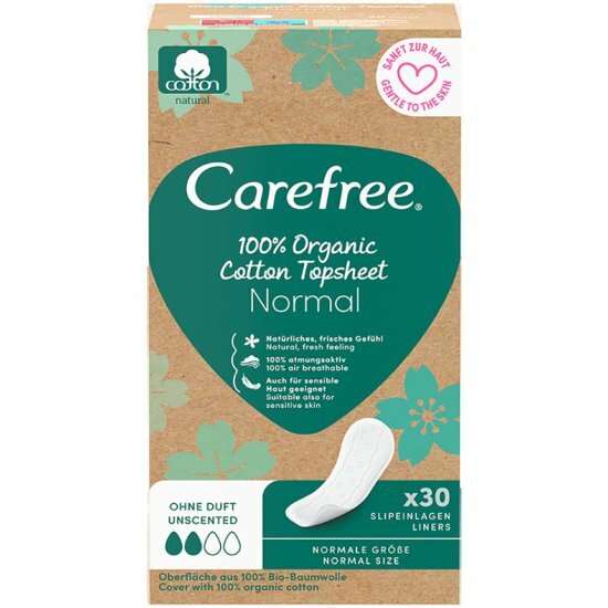Прокладки гигиенические Carefree Organic Normal 30 шт
