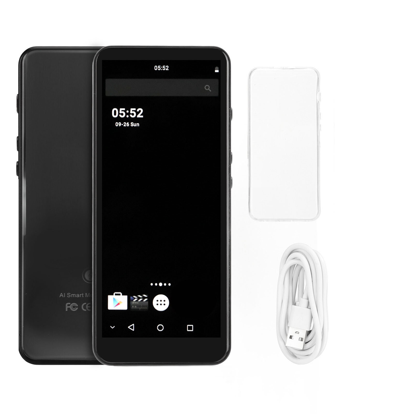 MP4 Player Portable 5,0 -дюймовый HD -экран сенсорный экран Bluetooth Wi -Fi Music Player для спортивного бега Black
