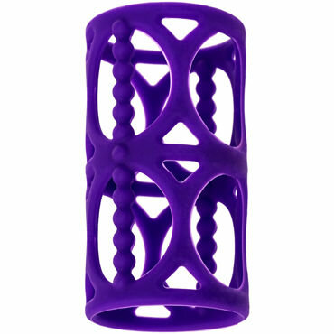 Toyfa A-toys Penis Extender, фиолетовая Насадка на пенис стимулирующая с бусинами