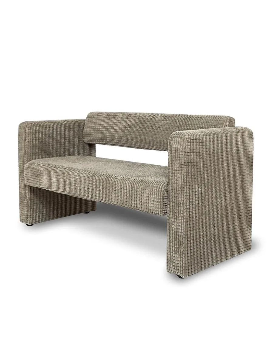 Диван прямой плаза 134х61х71 см, нераскладной, коричневый плюш-велюр