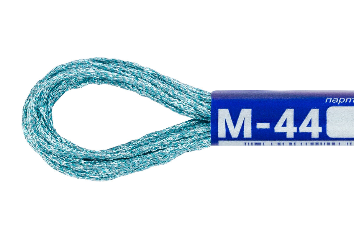 Мулине Gamma NM металлик, нитки для вышивания 8 м, M-44 голубой 1 штука, 100% полиэстер