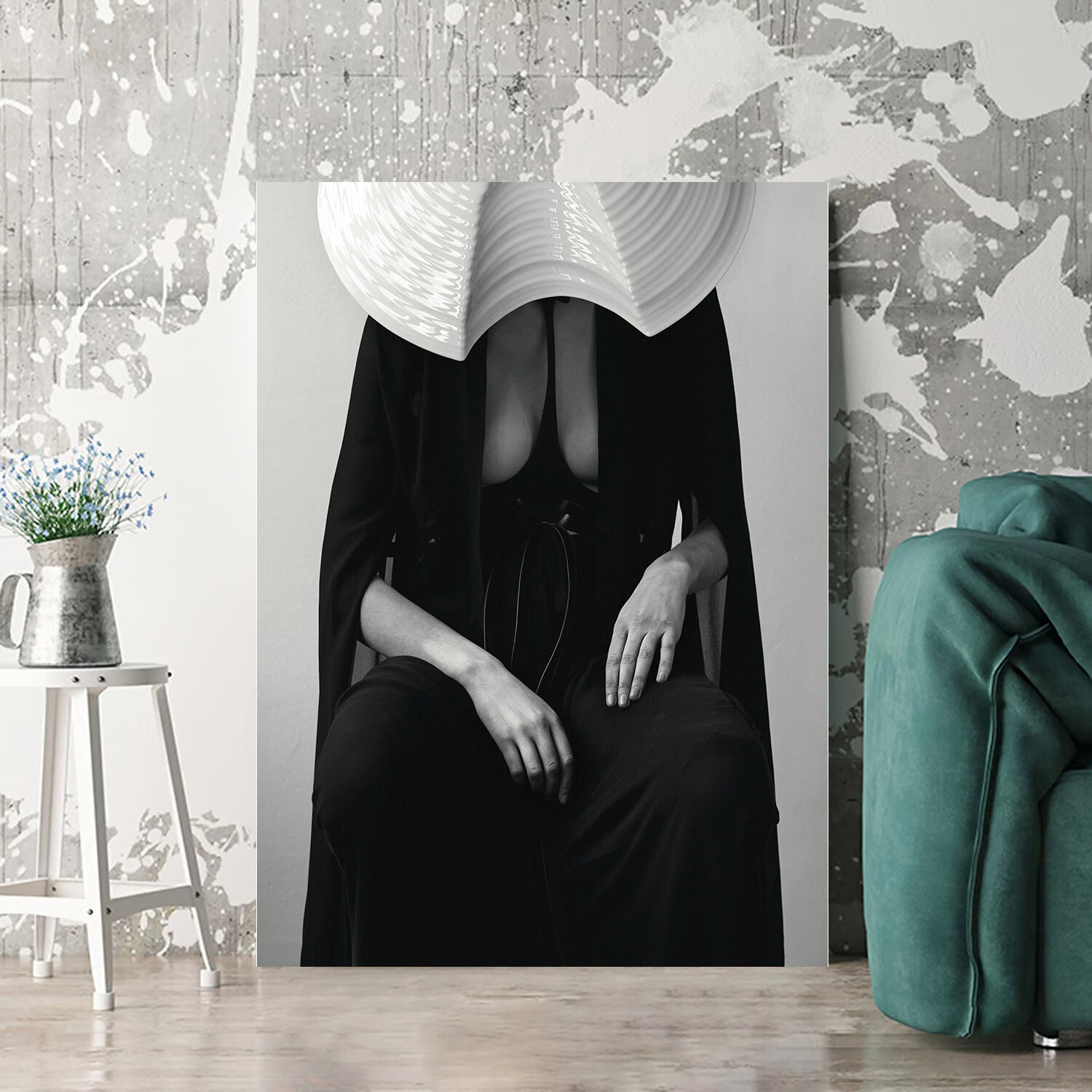 Картина интерьерная на стену - "Девушка 18+, стильная эротика", 50х70 см.