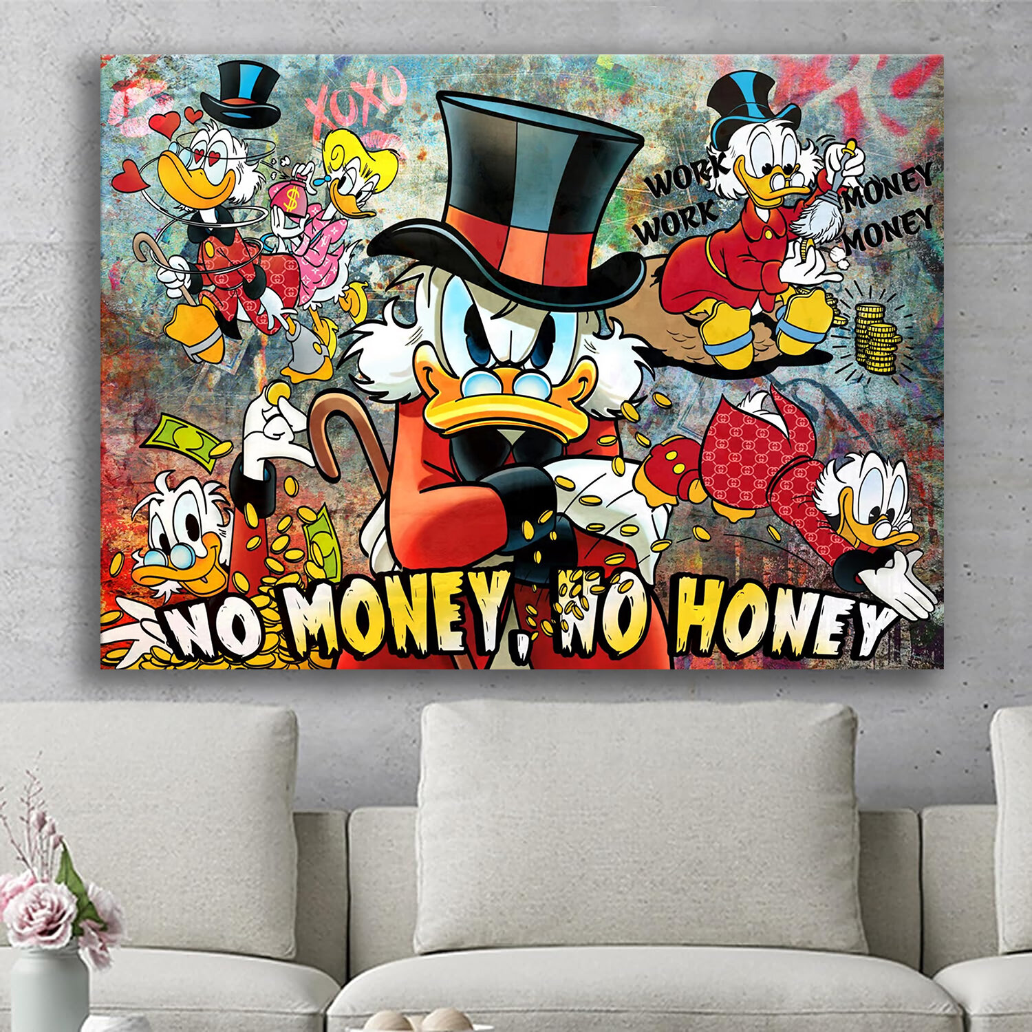 Картина на стену для интерьера - "Скрудж Макдак, мультперсонажи", 30х40 см.