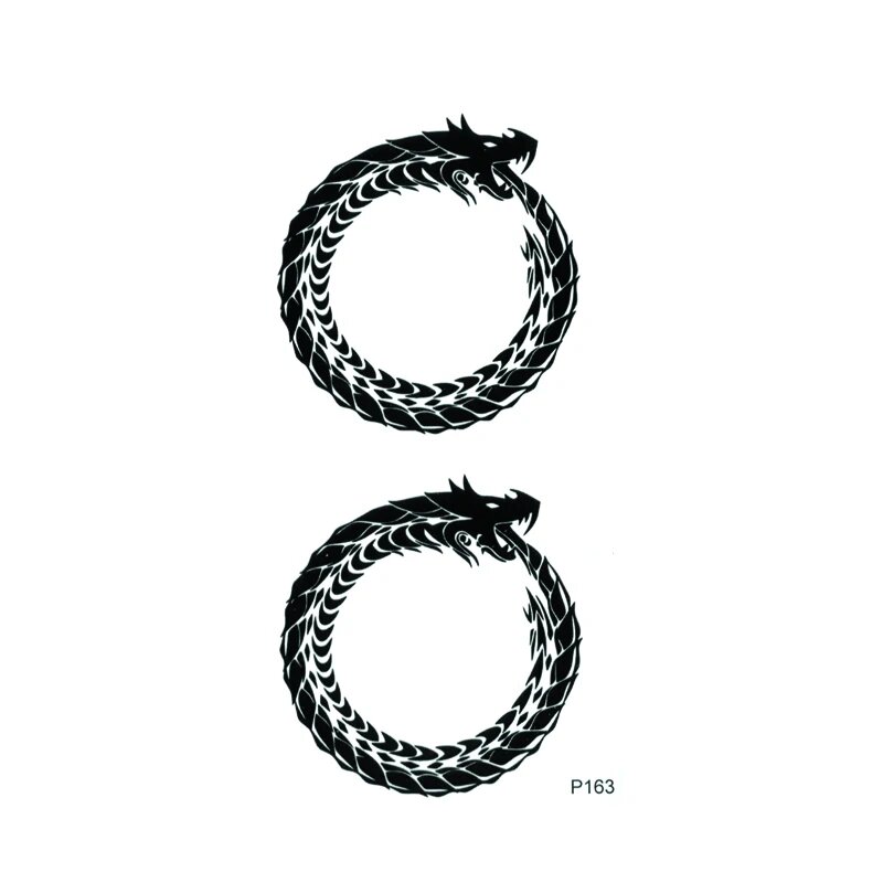 Ouroboros водостойкая временная татуировка наклейка змея Tatuagem поддельная татуировка искусство Tatuajes Temporales хна татуировка рукав