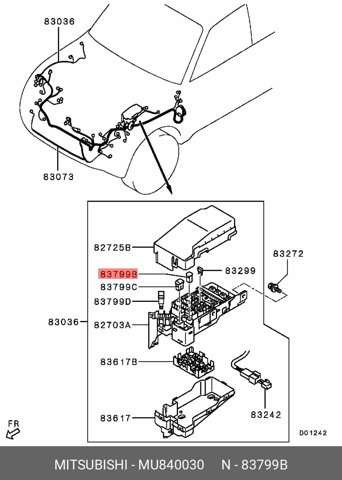 Предохранитель Автомобильный(Mitsubishi Mu840030)