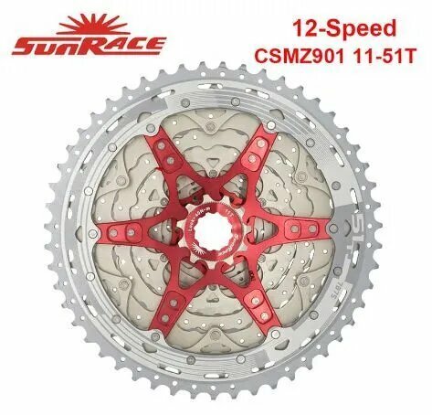 SunRace Новый CSMZ901 маховик 12 скоростей 11-51T горный велосипед кассета совместимый Shimano SRAM