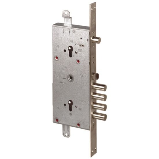 Корпус врезного двухцилиндрового замка с задвижкой и защёлкой Cisa 56.786.48 (тех. упаковка)