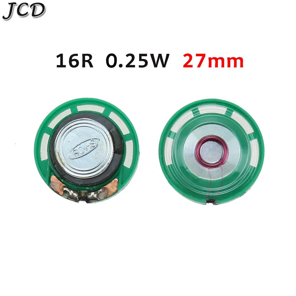 Динамик JCD 27mm, 16R, 0.25W