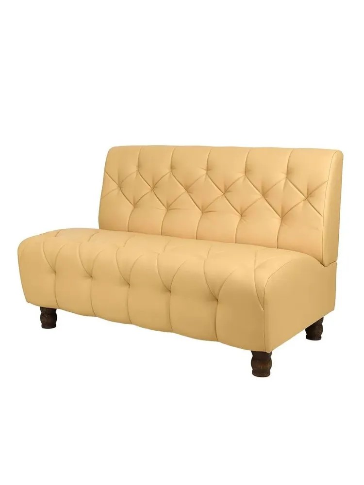 Диван прямой модуль 120х74х86 см, нераскладной, бежевая экокожа