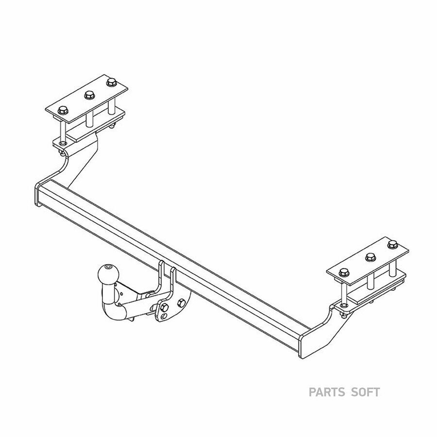 ТСУ DAEWOO Gentra 2013-с электропроводкой от официального дистрибьютора, AVTOS, артикул DW07